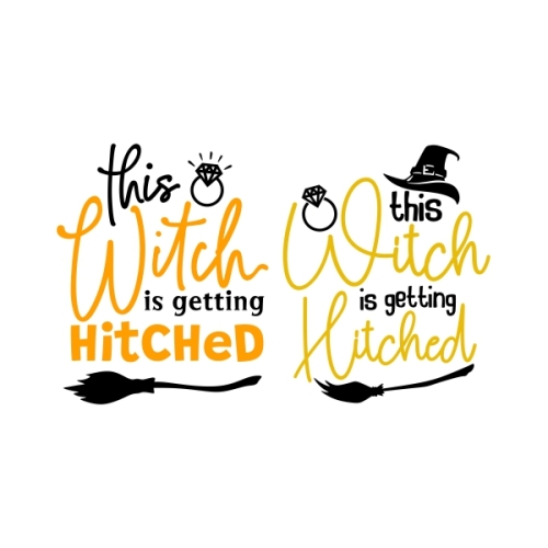 This Witch is Getting Hitched Wedding SVG Vector Design | Apex