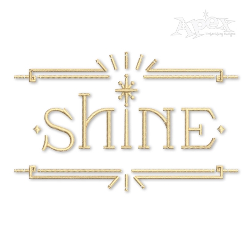 Shine Word Art | Apex Monogram Designs & Fonts