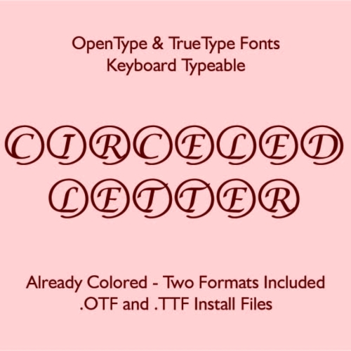 Circle Script TrueType OpenType Font TTF or OFT - Apex Design