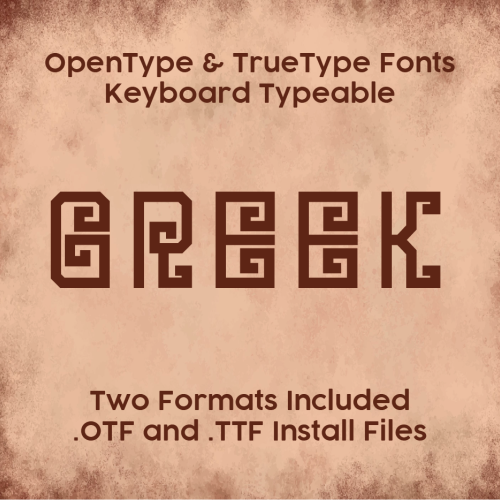 Greek Key TrueType OpenType Font TTF or OFT - Apex SVG Design