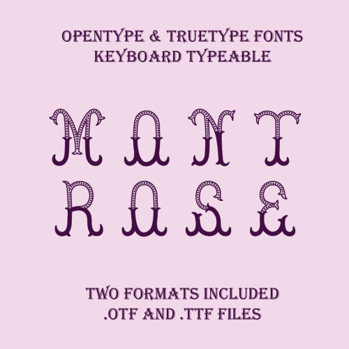 Montrose Fishtail TrueType and OpenType Font TTF or OFT - Apex