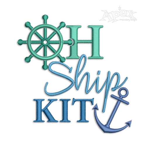 Oh Ship Kit Cruise Theme Idea Machine Embroidery Design -Apex