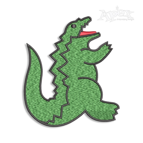 Roaring Godzilla Machine Embroidery Design by Apex