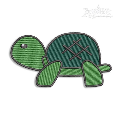 Cute Turtle Machine Embroidery Design by Apex