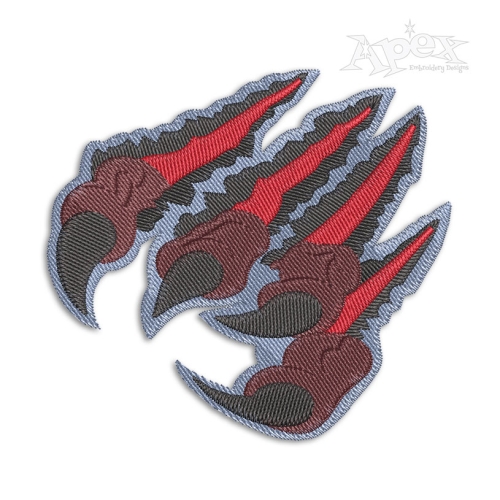 Claws Scratching Machine Embroidery Design by Apex