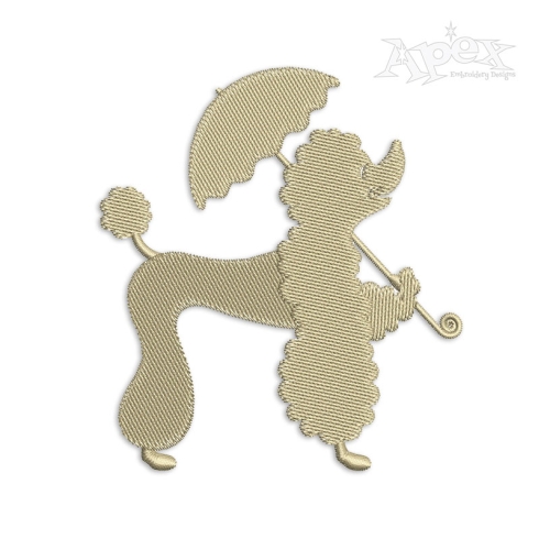 Fashionable Poodle Dog Machine Embroidery by Apex Designs