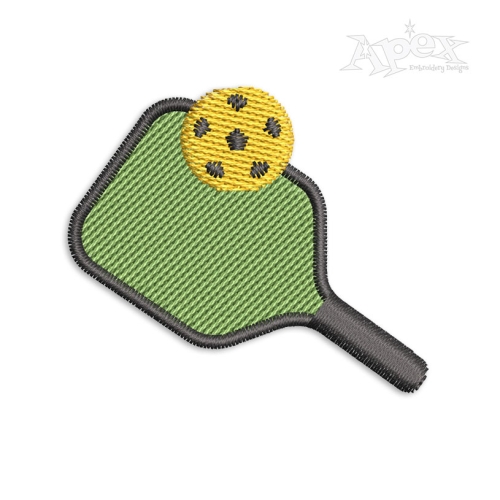 Pickleball Mini Small Sizes Machine Embroidery by Apex Designs