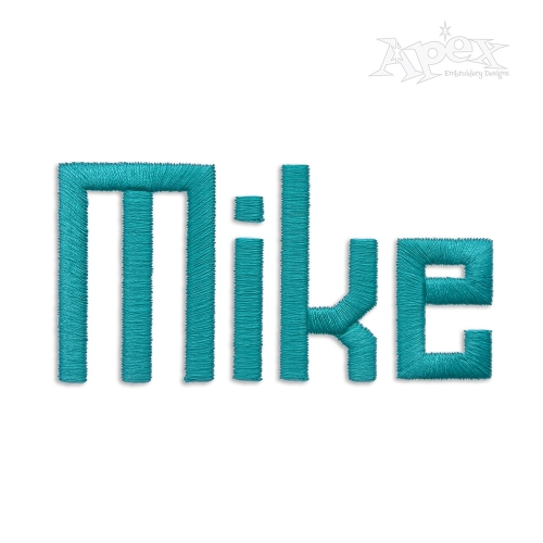 Modern Block Machine Embroidery Font by Apex