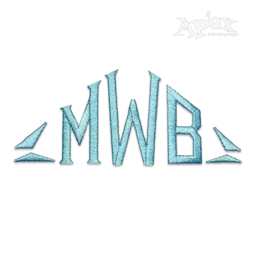 Triangle Monogramming Machine Embroidery Fonts by Apex
