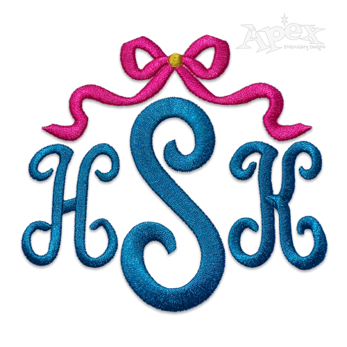 Classic Monogram Machine Embroidery Font by Apex