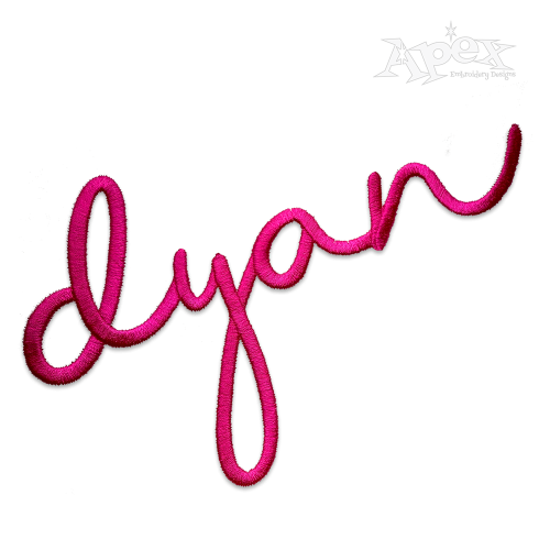 Shorelines Script Machine Embroidery Font - Apex