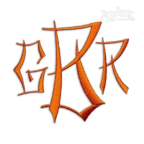 Japan Stick Machine Embroidery Font Alphabets by Apex
