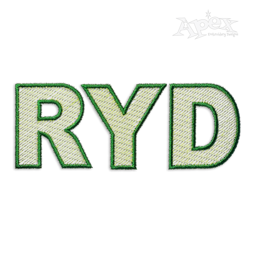 Block Sketch Machine Embroidery Font by Apex