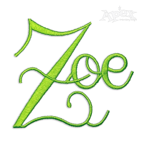 Clip Script Machine Embroidery Font by Apex Designs