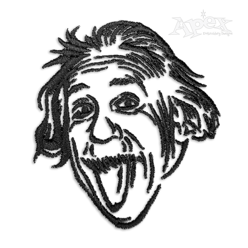 Albert Einstein Machine Embroidery Design by Apex