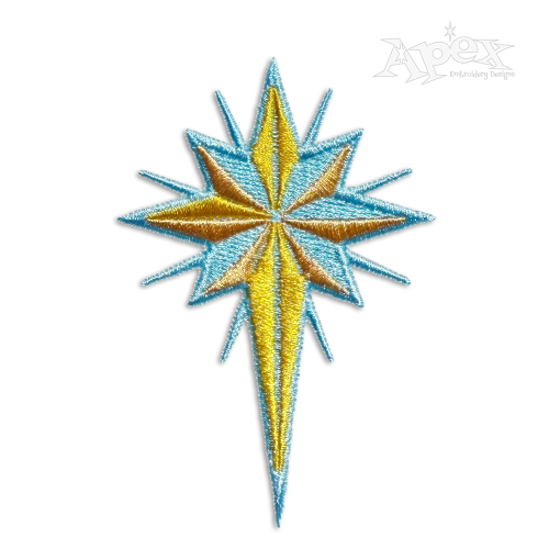 Christmas Cross North Star Machine Embroidery Designs