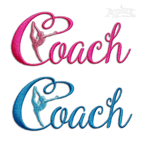 Gymnastics Coach Embroidery Designs by Apex