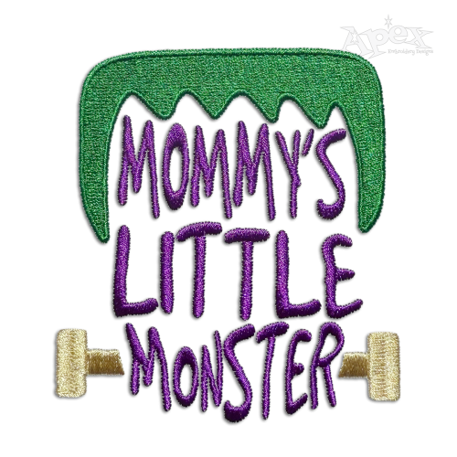 Mommy's Little Monster Machine Embroidery Design by Apex