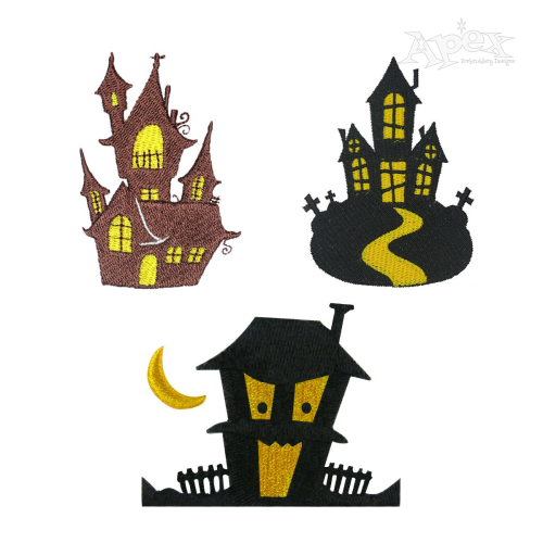 Spooky Halloween House Castle Machine Embroidery Designs by Apex