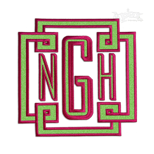 Maxwell Applique Machine Embroidery Font by Apex