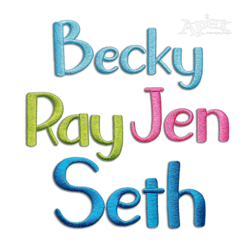 Aspen Handwriting Machine Embroidery Font Letters by Apex