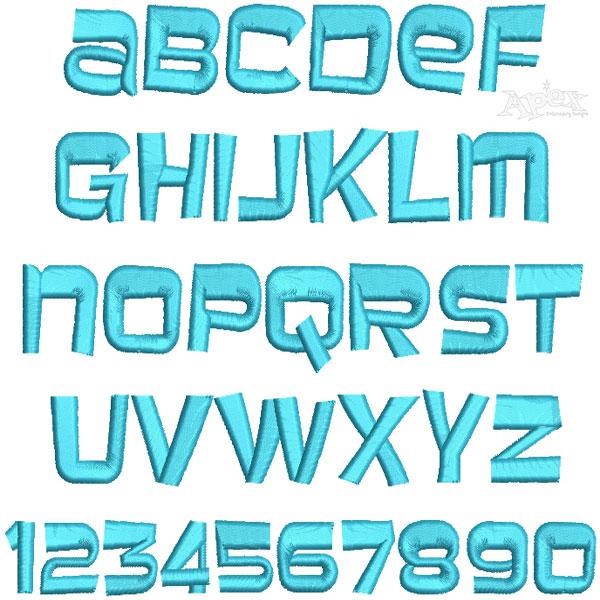 Tubby Machine Embroidery Font by Apex