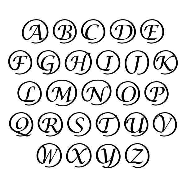 Circle Script TrueType Font | Apex Embroidery Designs, Monogram Fonts ...