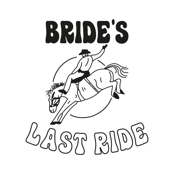 Bride's Last Ride Rodeo Wedding SVG Design by Apex