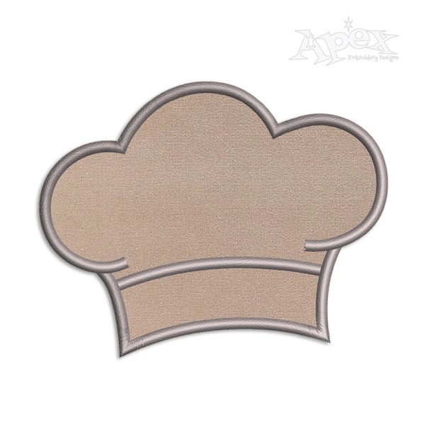 Chef's Hat Toque Applique Machine Embroidery Design