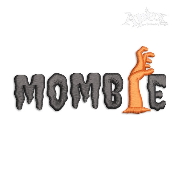 Halloween Mombie Zombie Machine Embroidery Design by Apex