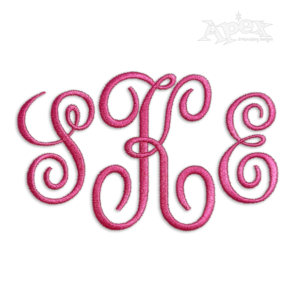 Cayman Curlz Machine Embroidery Font by Apex Designs