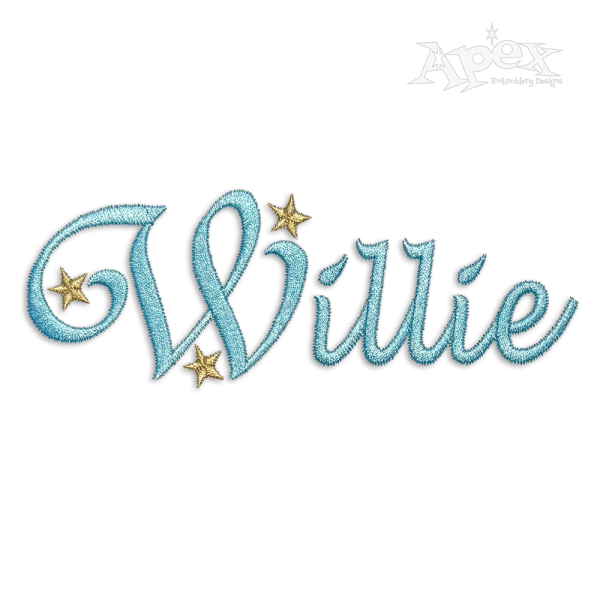 Stars Script Alphabet Letters Machine Embroidery Font by Apex