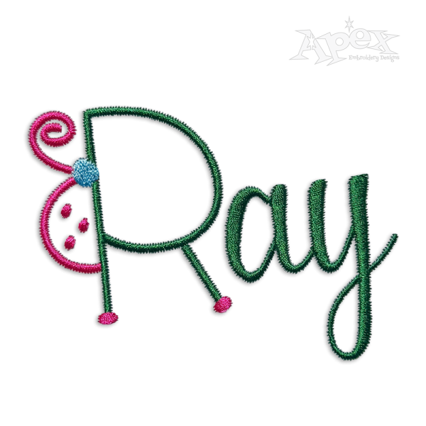 Ladybug Machine Embroidery Font by Apex