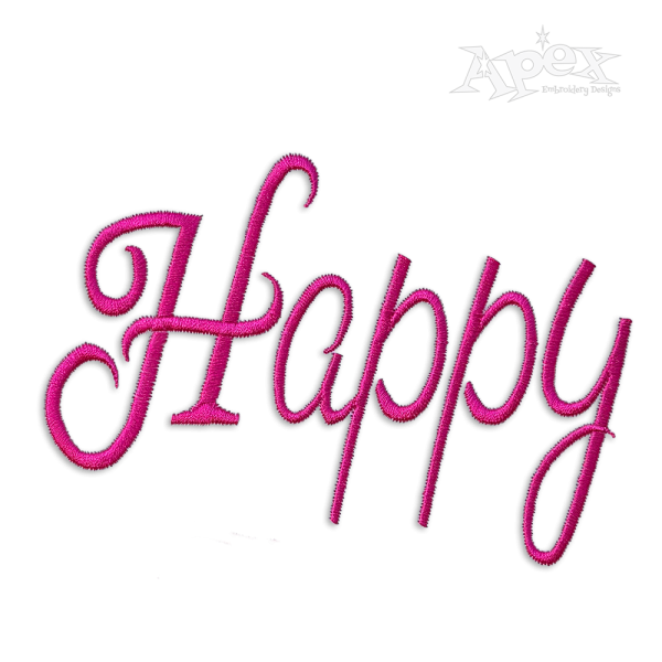 Fancy Script Machine Embroidery Fonts by Apex
