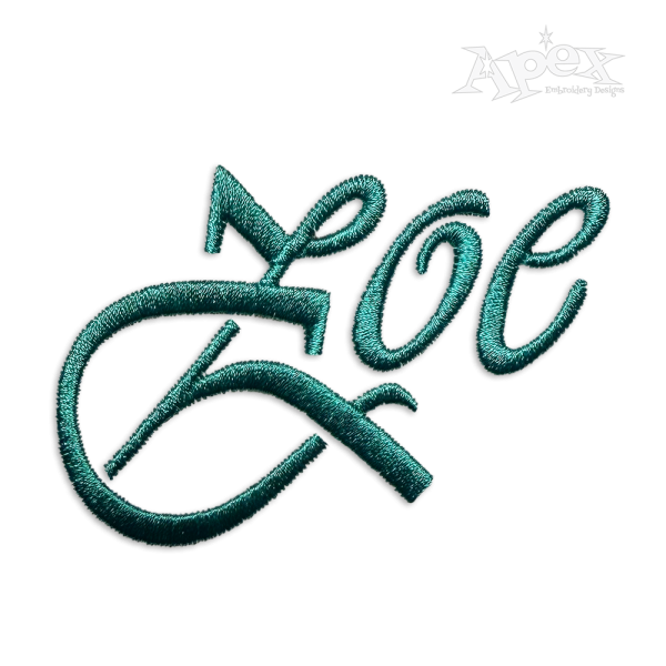 Modern Calligraphy Machine Embroidery Font by Apex