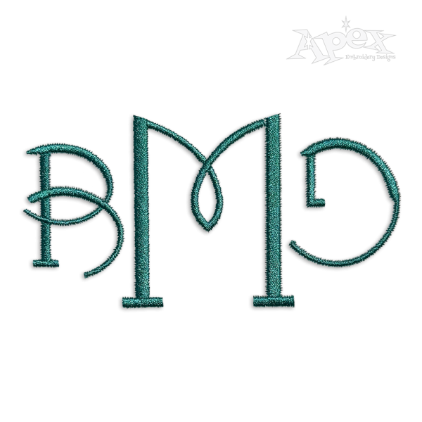 Rapture Machine Embroidery Font by Apex