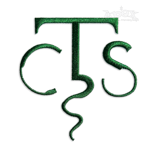 Rapture Machine Embroidery Font by Apex