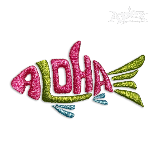 Hawaii Aloha Mahalo Beach Embroidery Designs by Apex
