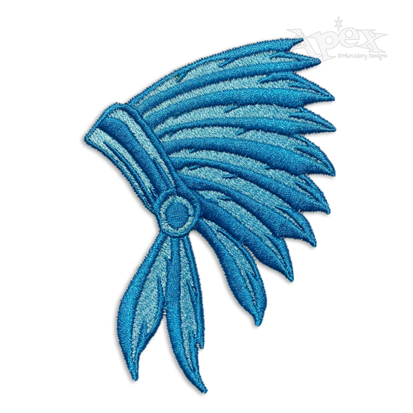Cheif Indian Headdress Machine Embroidery Design