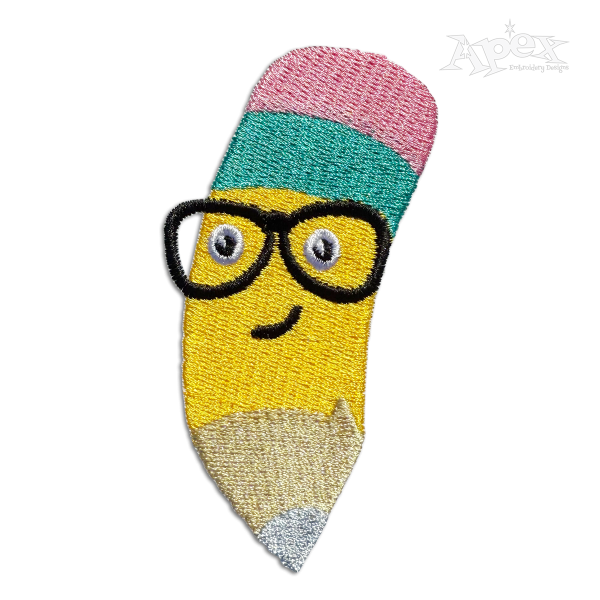 School Pencil Pack Machine Embroidery Design - Apex