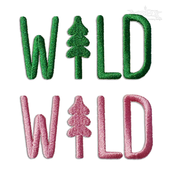 Wild and Free With Tree Outdoor Machine Embroidery Design