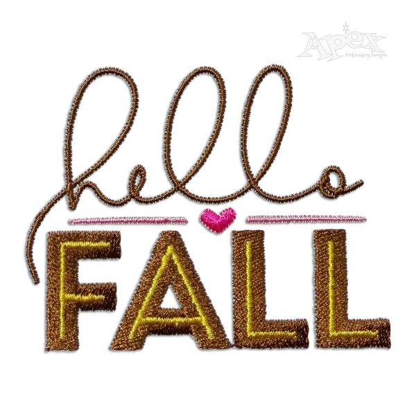 Fall Word Art Bundle Apex Machine Designs Digitized by Apex
