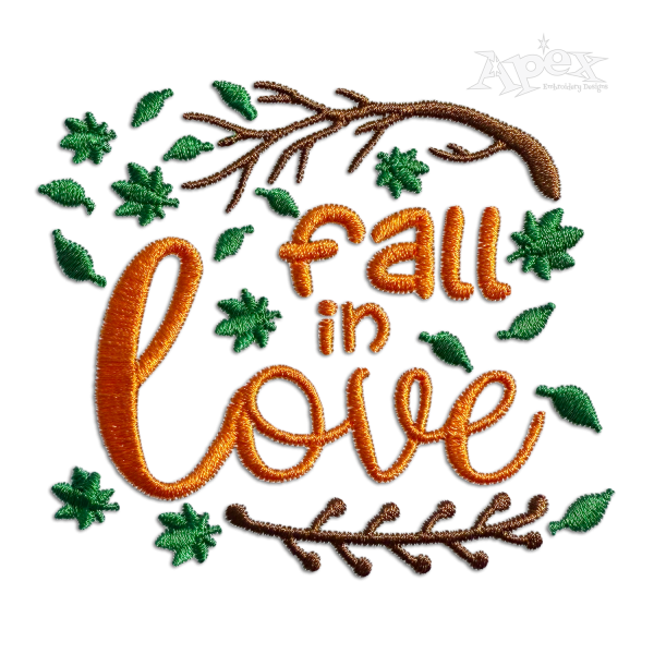 Fall Word Art Bundle Apex Machine Designs Digitized by Apex